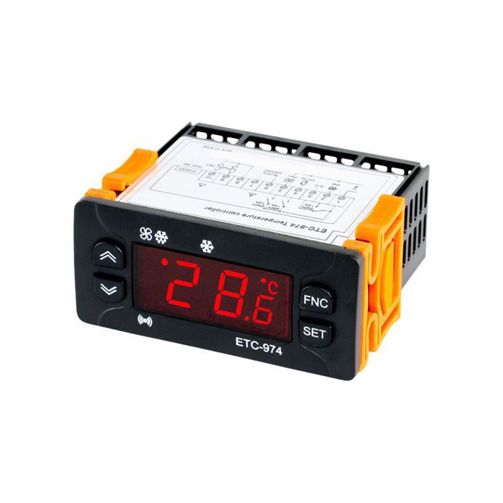 ETC-974 Digital Temperature Controller Microcomputer Thermostats Thermostat Refrigeration Alarm ...