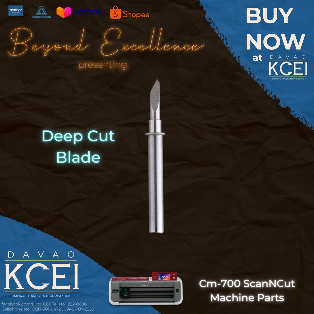 Deep Cut Blade and Deep Cut Blade Holder for Brother CM700 Scan and Cut ...