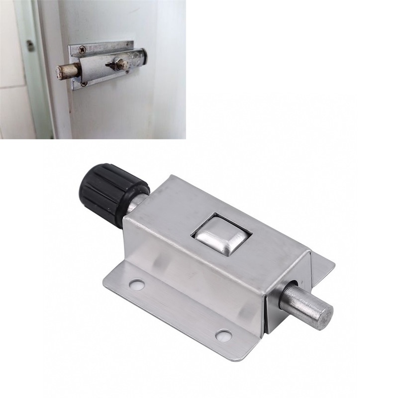Stainless Steel Spring Loaded Push Button Gate Door Lock | Shopee ...