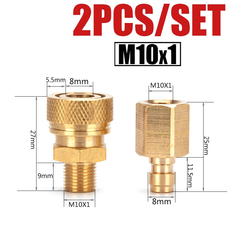 High Pressure Quick Connector Fittings Stainless Steel 8MM M10x1 ...