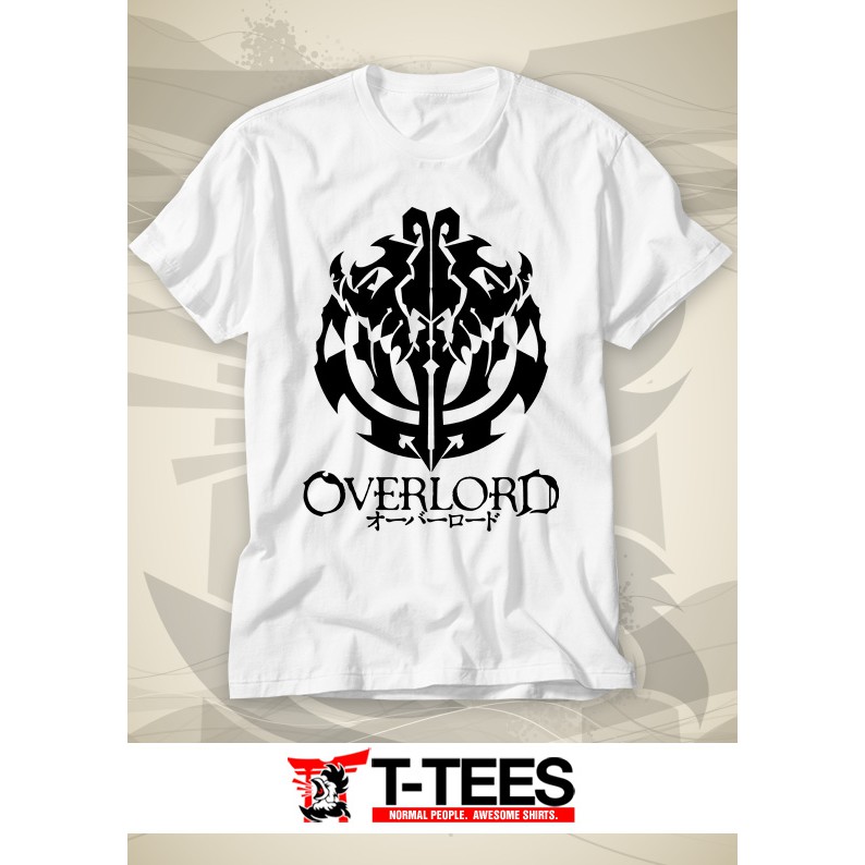 Anime T-shirt - Overlord - Logo (White) | Shopee Philippines