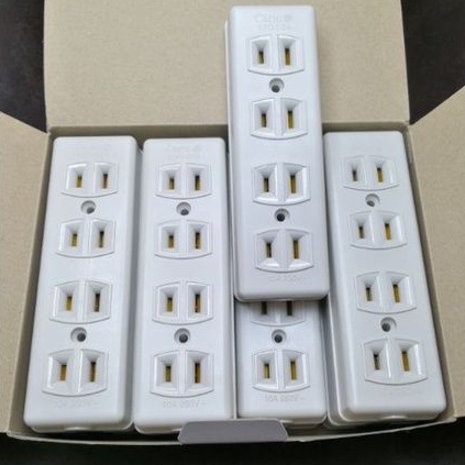 1 Box (12 pcs.) Omni 4 Gang Spring Type Outlet (STO-004) | Shopee ...