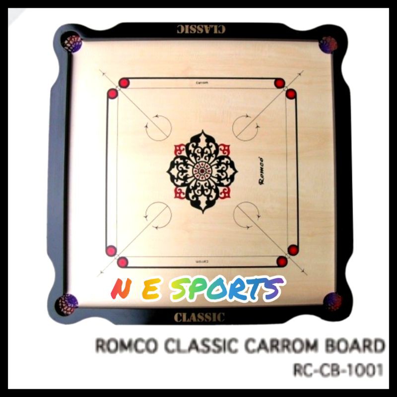 Romco Classic Carrom Board Free Carrom Powder Carrom Men Set | Shopee ...