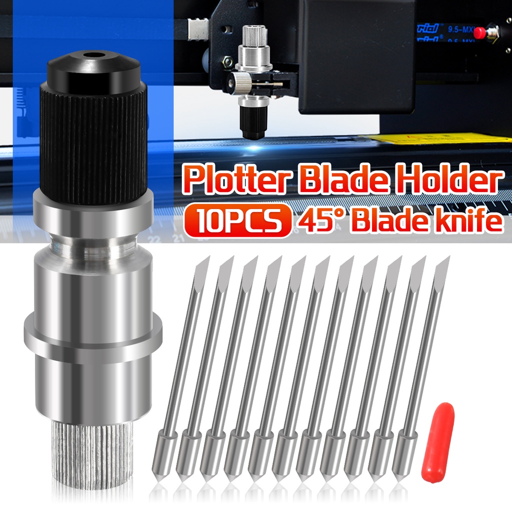 [Fbsfastgift] Plotter Blade Holder +10 pc 45 degree Blades for CB09 Graphtec Cutting Plotter ...