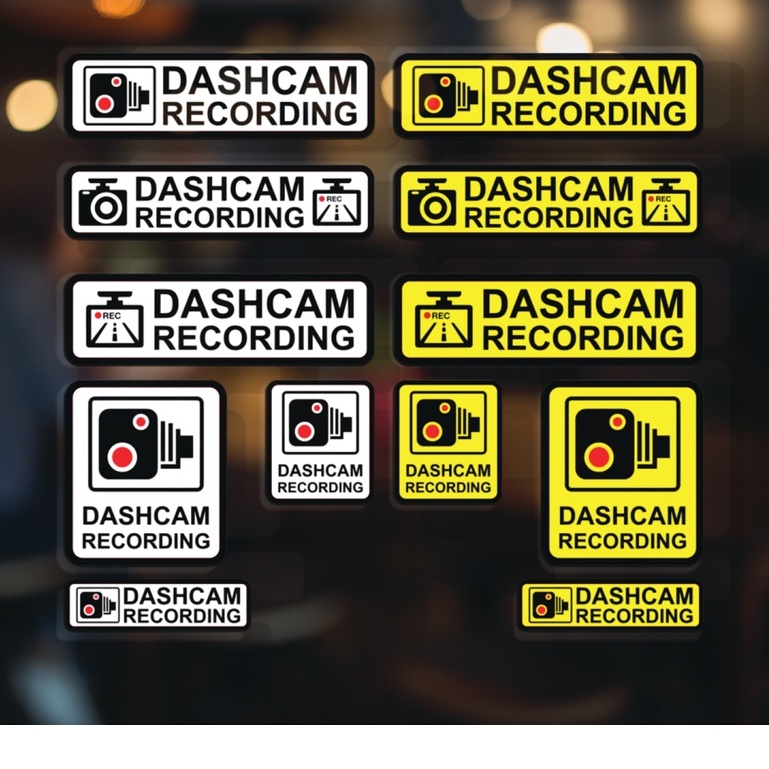 DASHCAM Sticker for Protection on Cars Anti-Theft and Accident for ...