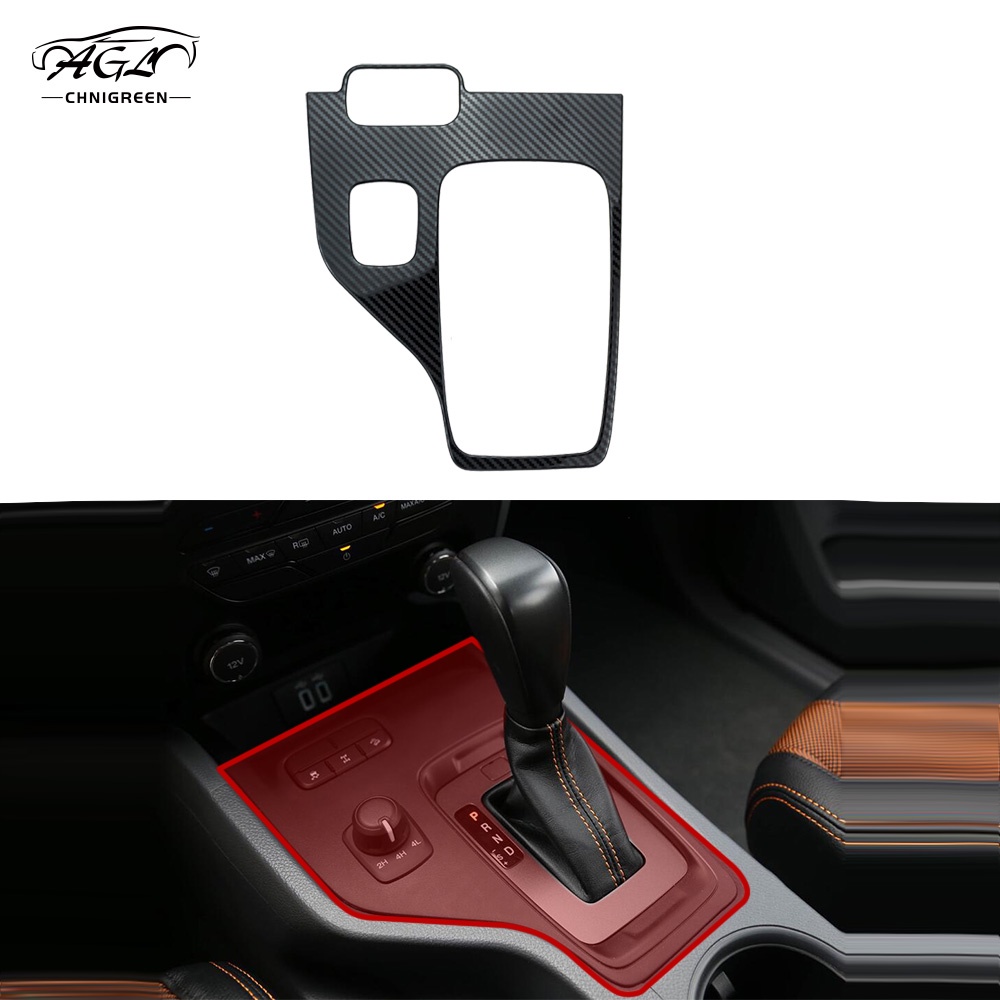 1pcs Stainless Steel Outer Gear Shift Panel Cover Carbon Fiber Color ...