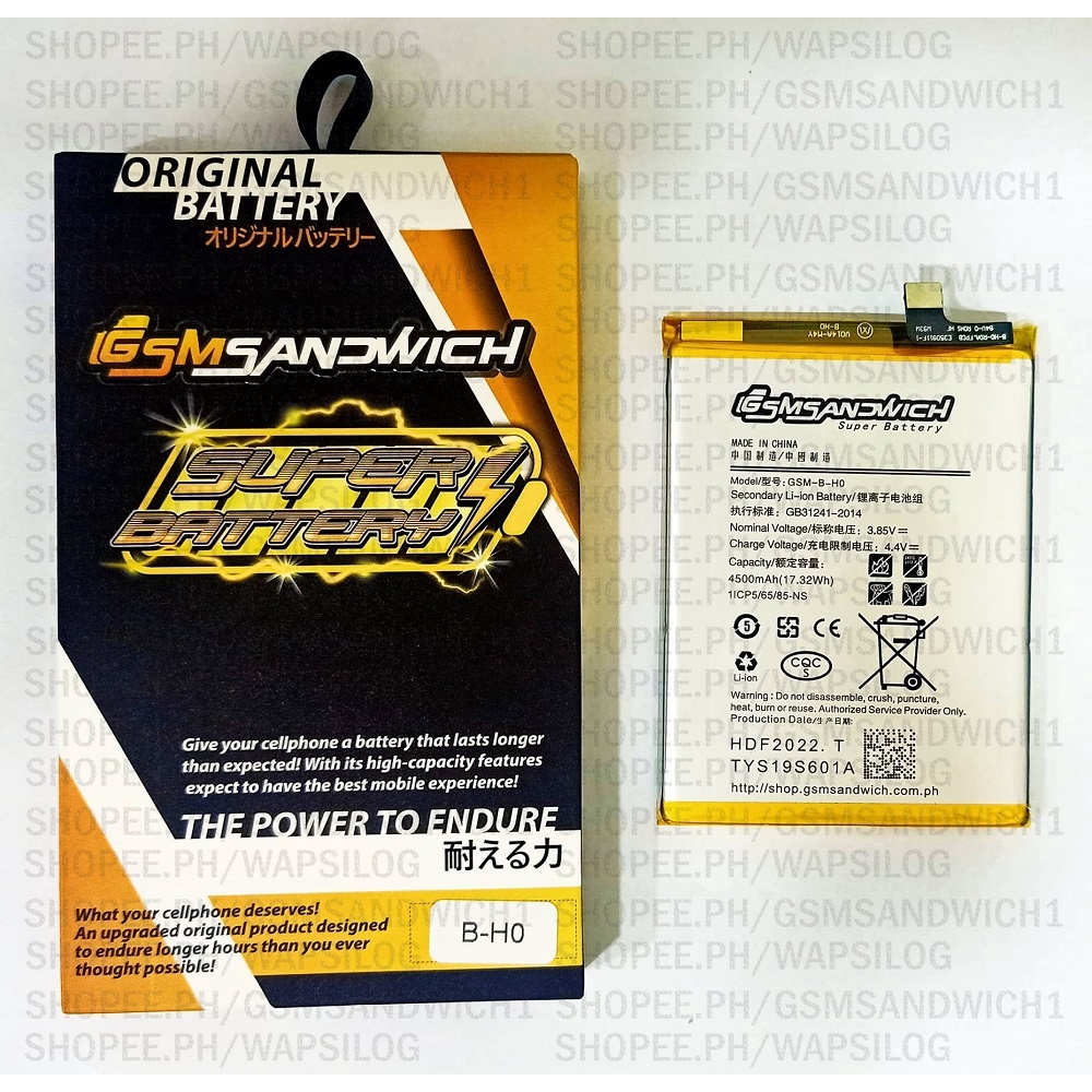 GSMSANDWICH SUPER BATTERY VIVO Y7S/ S1 ( B-H0 ) | Shopee Philippines