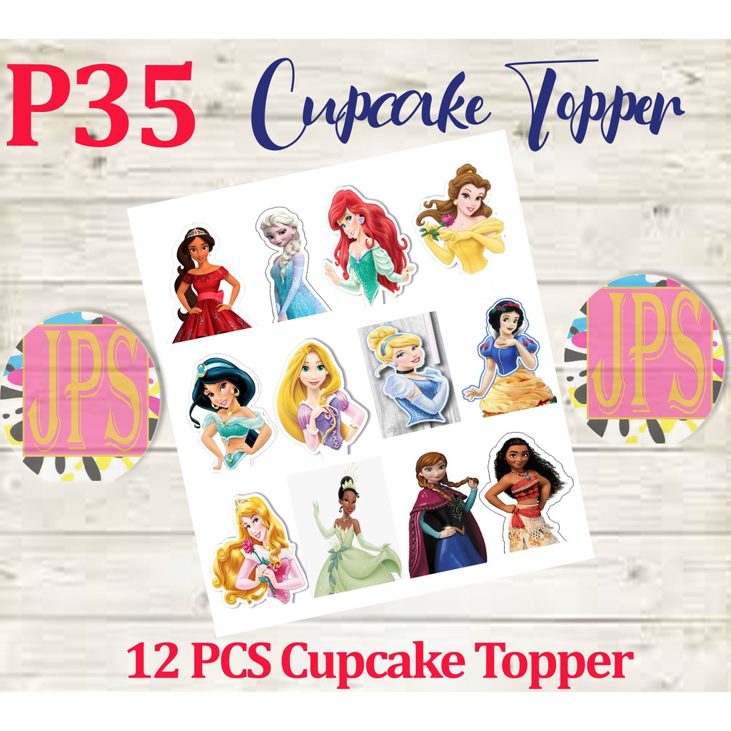 Disney Princess theme Cupcake Topper | Shopee Philippines