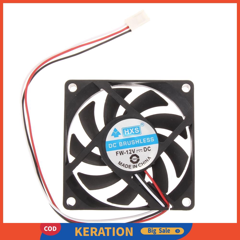70*70*15mm 2200RPM 3Pin 12V DC Oil Bearing PC CPU Silent Cooling Cooler ...