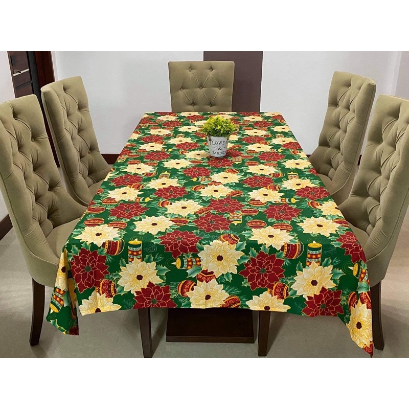 Printed and Plain Tablecloth (US Katrina Cotton and Cretona Fabrics ...