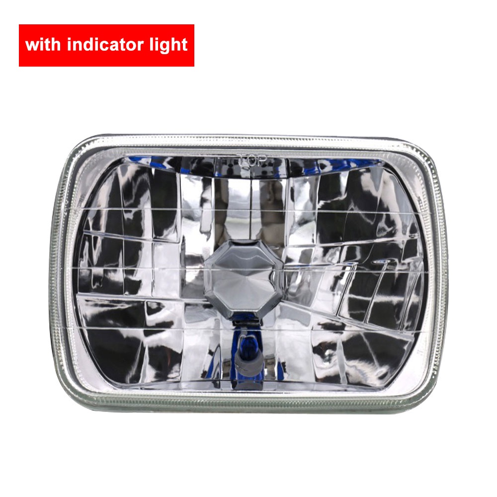 1 Pair 7 Inch 7x5 Car Square Headlight 6052 Square Glass Clear Lens ...