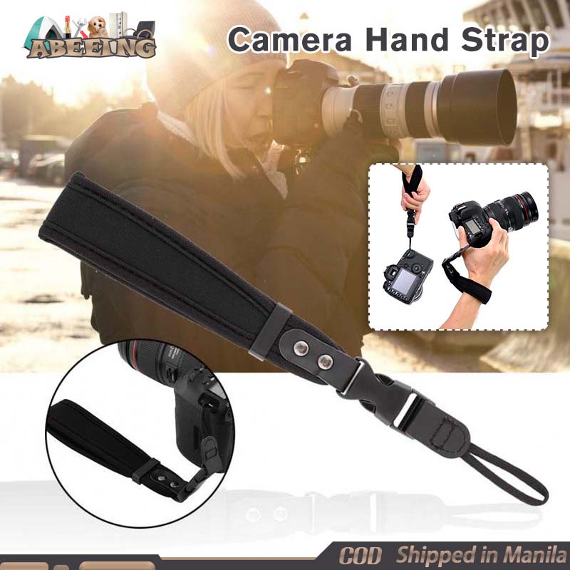 Camera Hand Strap Camera Wrist Strap Black Comfortable Secure Grip For Camera And Dslr | Shopee ...
