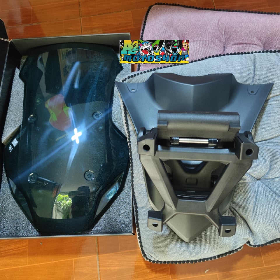 Aerox / Click V2 Windshield Visor w Bracket Adjustable Zhi.Pat ...