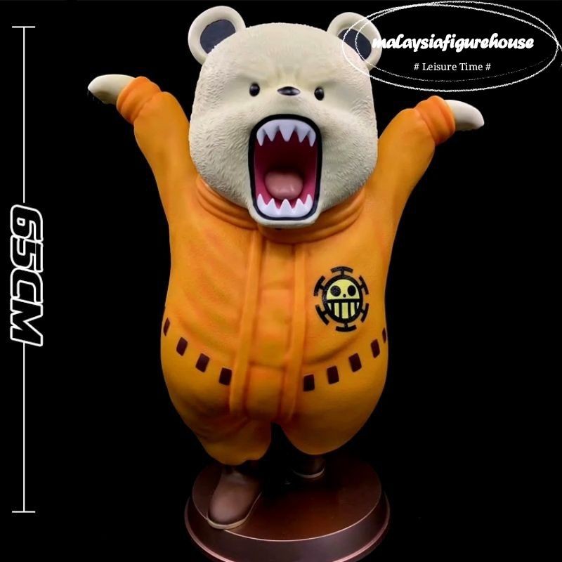 65CM ONE PIECE BIG BEPO CUTE BEARS ANGRY BEPO EAT WATERMELON ACTION ...
