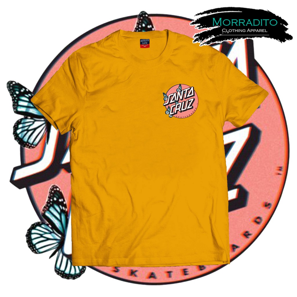 SANTA CRUZ BUTTERFLY POCKET DESIGN TSHIRT (WITH FREEBIES) | Shopee ...