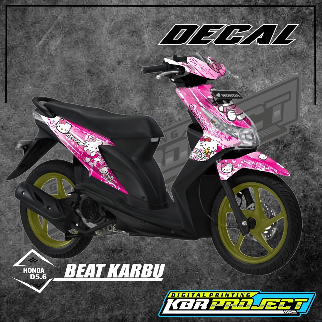 Beat Carburetor 2008-2012 FULL BODY DECAL STRIPING HELLO KITTY ...
