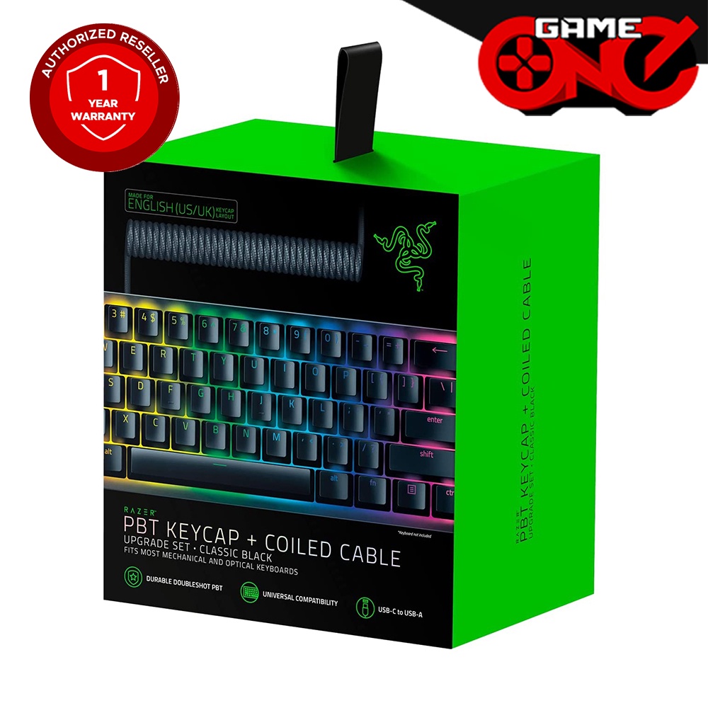 Razer PBT Keycaps + Coiled Cable Upgrade Set | Shopee Philippines