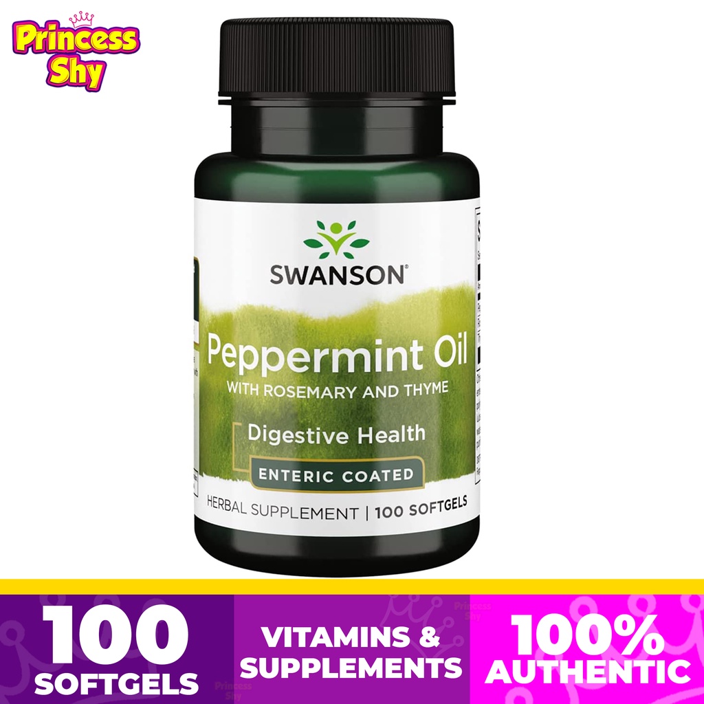 Swanson Peppermint Oil with Rosemary and Thyme Enteric Coated 100 ...
