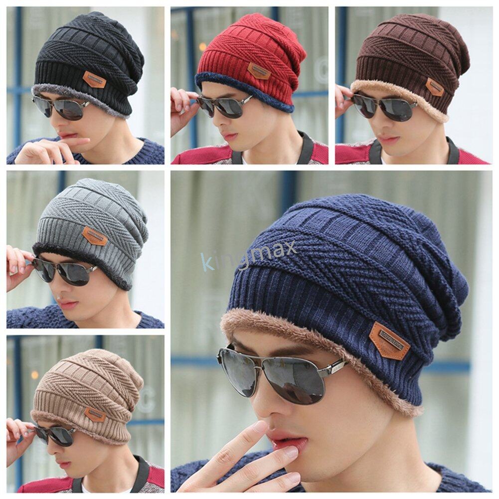 Men Women Warm Winter Knited Beanies Skull Hippop Bandana Slouchy ...