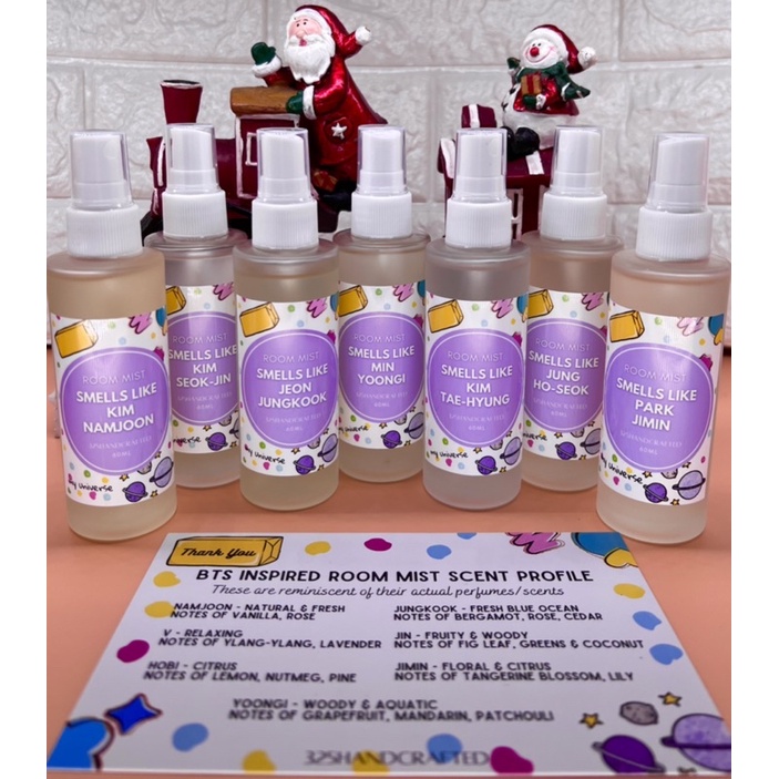 BTS Room and Linen Spray Mist Smells Like BTS By 325handcrafted ...