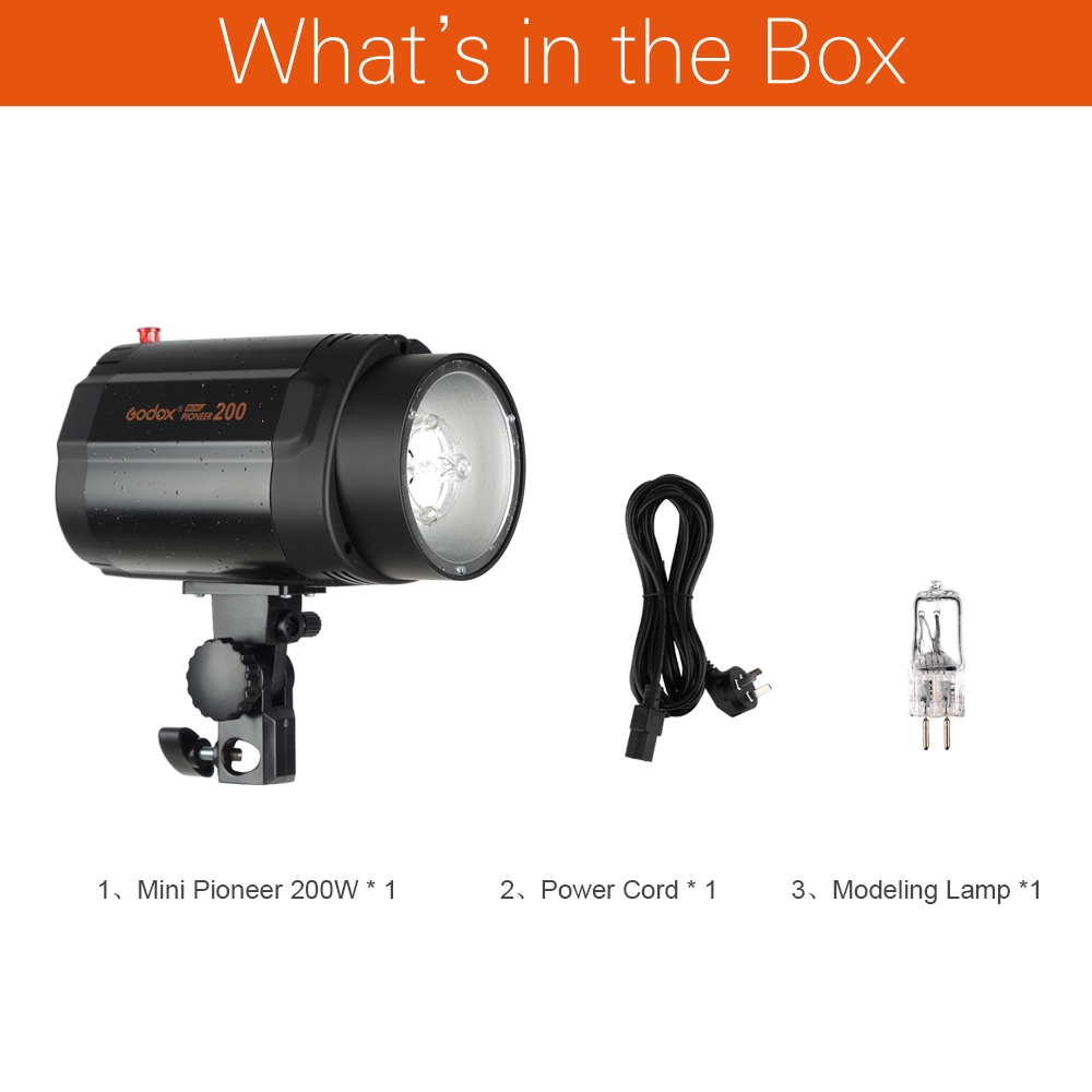 Godox 200W Studio lighting for Photography light Photo Strobe Flash ...