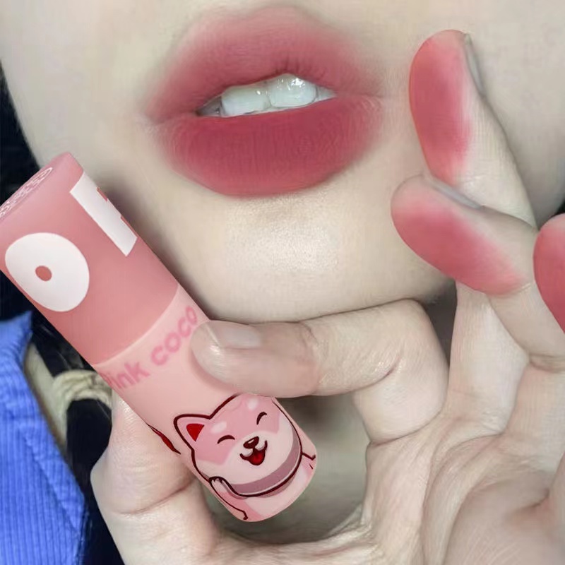 PINK COCO® Matte Velvet Matte Lip Glaze Makeup Soft Mist 2.5g | Shopee ...