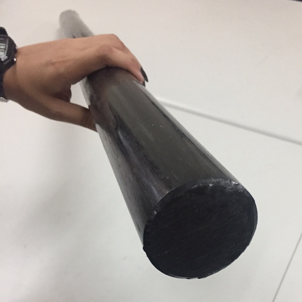 50mm diameter x 1 meter High Density Polyethylene HD-PE Rod Black ...