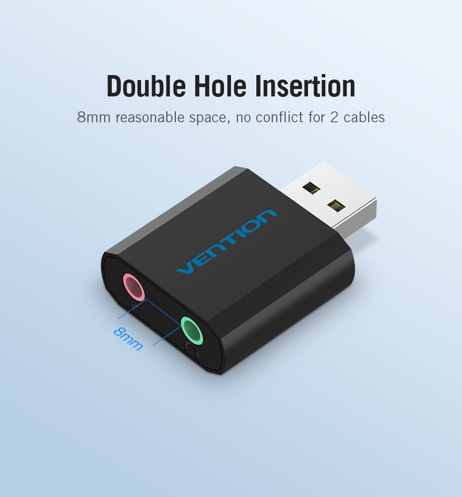 Vention External Usb Aux Mic Adapter Stereo Audio Sound Card 3.5Mm For ...