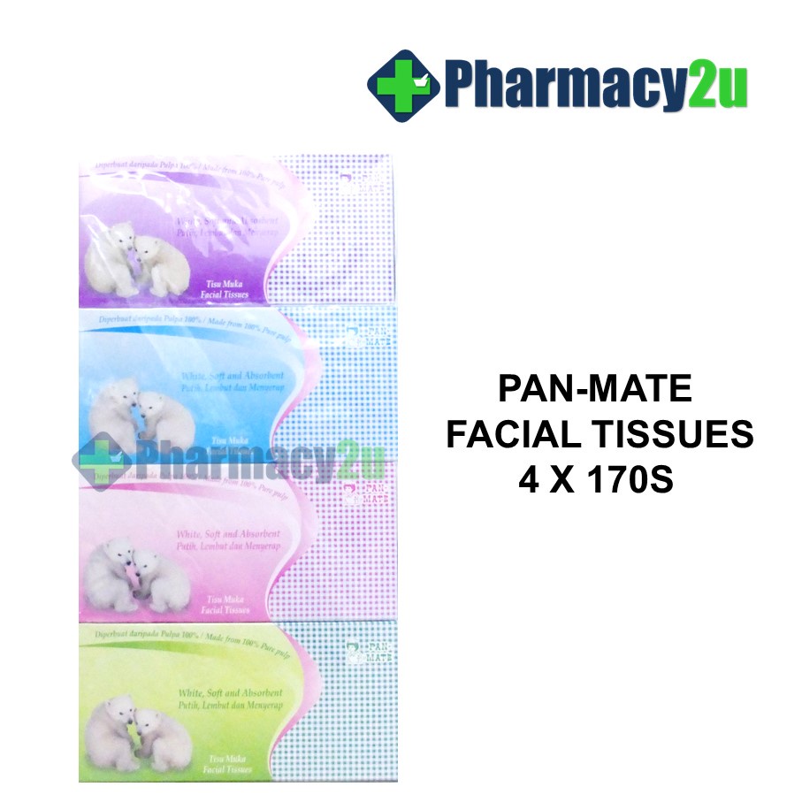 PAN-MATE FACIAL TISSUES 4 X 170'S | Shopee Philippines