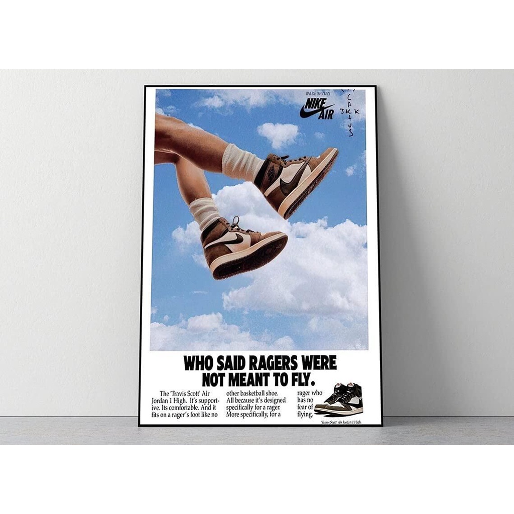 Travis Scott Jordan Nike Advertising Vertical Poster Wall Art ...