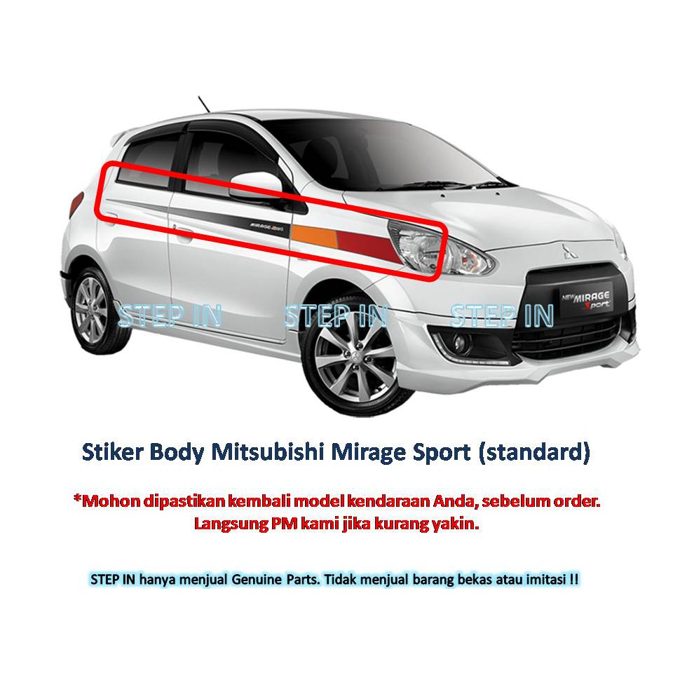 Mitsubishi Mirage SPORT BODY sticker SET genuine original new part ...