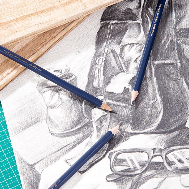 Deli B-14B Drawing Pencil Graphite Sketch Pencil Art Painting Supplies ...