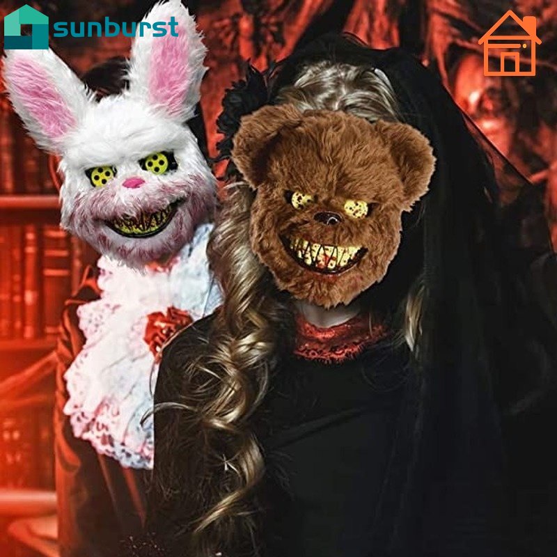 Costume Props Headgear Cosplay Dance Cover Realistic Bunny Horror ...
