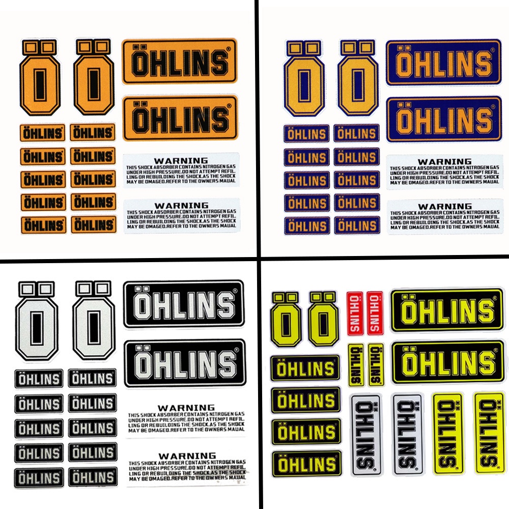 OHLINS Motorcyle Shock Absorber Sticker Reflective Suspension ...