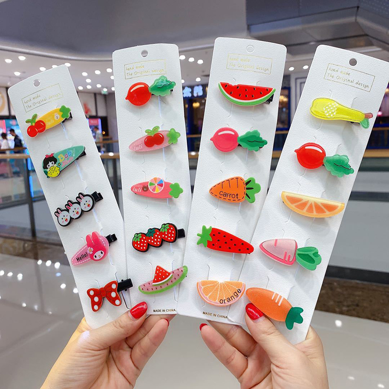 Children's Fruit Hairpin Girls Baby Broken Hair Clip Cute Princess ...