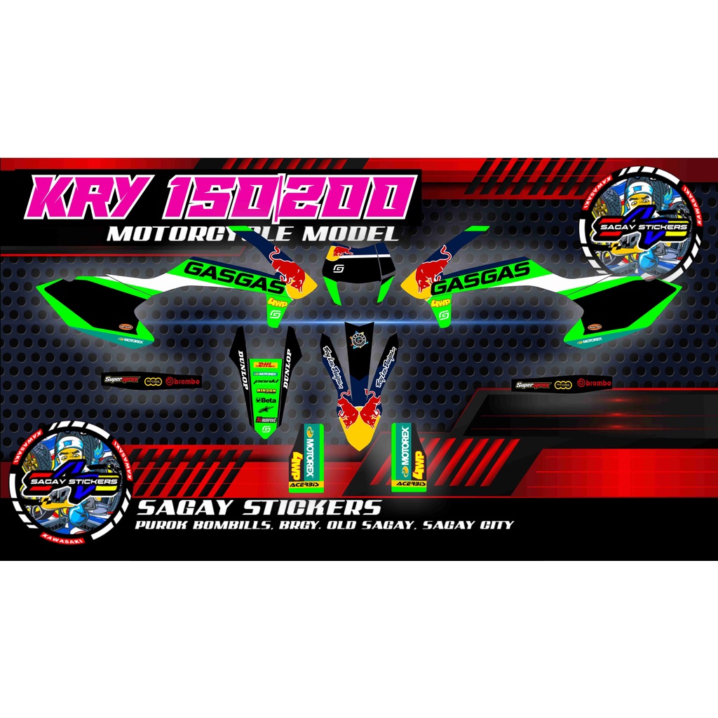 KRY 150/200 LAMINATED DECALS FREE RIM STICKERS | Shopee Philippines