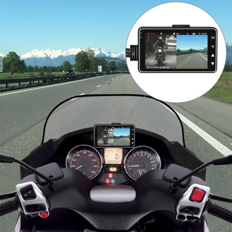 Motorcycle DVR Camera Front+Rear View Motorcycle Dash Cam Video ...
