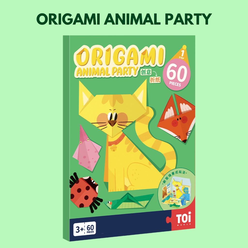 TOI Origami Paper Folding and Kirigami Paper Cutting 60pcs Craft Toy | Shopee Philippines