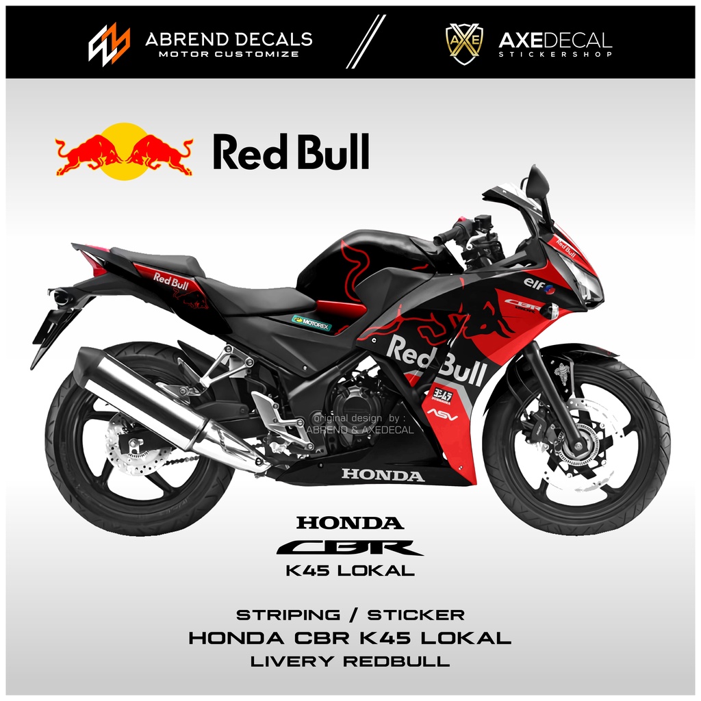 LOKAL Striping Honda Cbr 150R K45 Local Livery Redbull Racing/Cbr Old ...