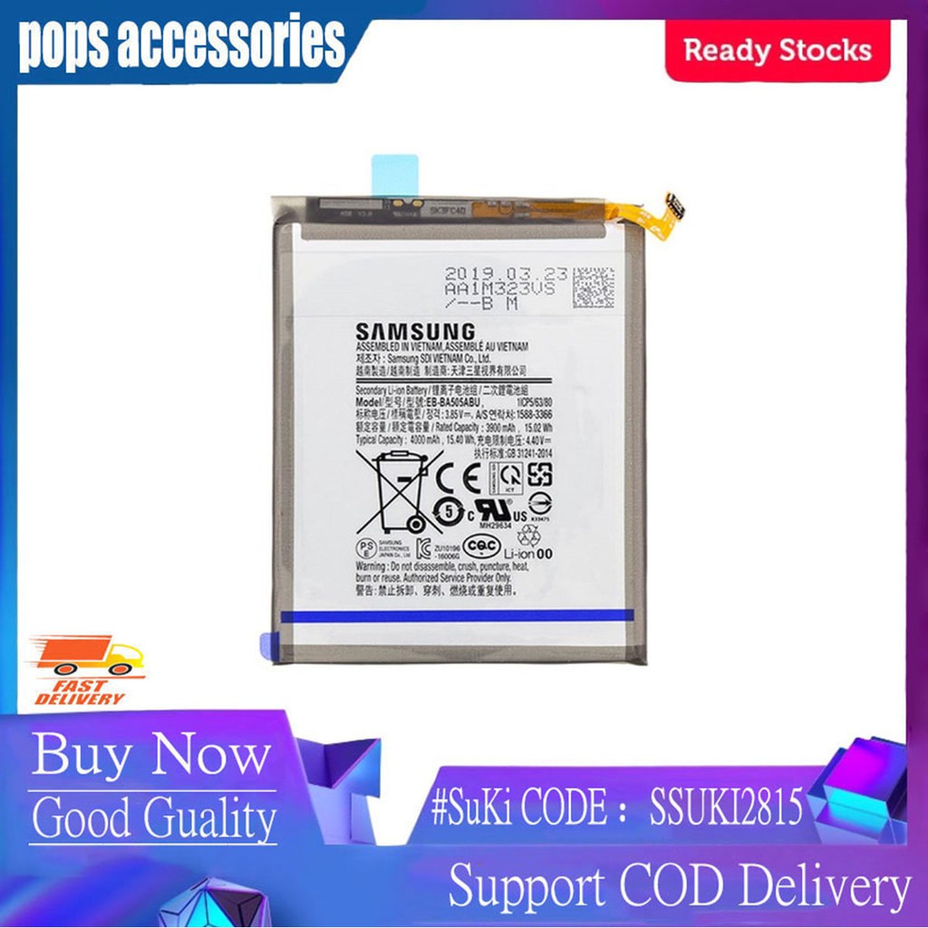 Samsung EB-BA505ABU Battery For Samsung Galaxy A20 A205 A30 A305 A50 ...