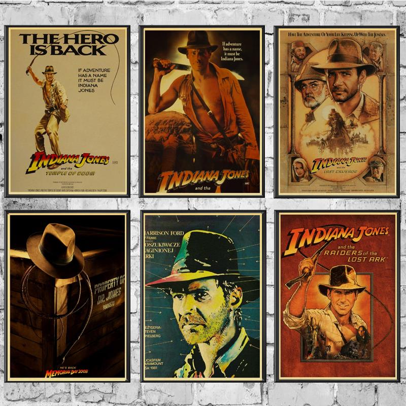 Vintage Classic Movie Indiana Jones Poster Good Quality Painting Retro ...
