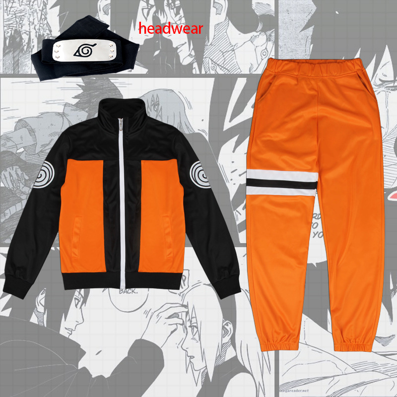 Anime Naruto Two-Piece Suit Uzumaki Hokage Clothing Shippuden Uniform ...