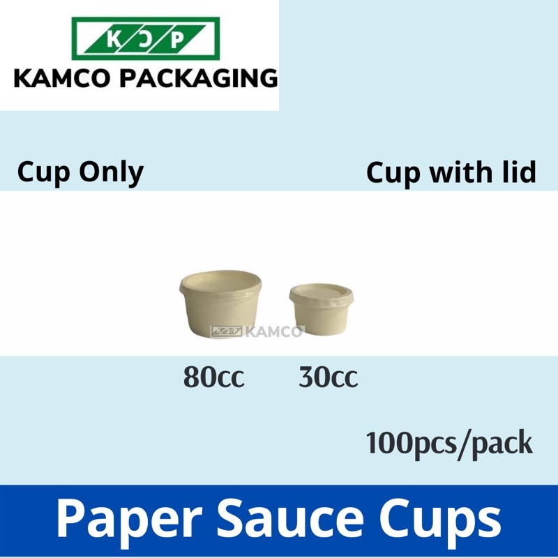 Paper Sauce Cup 80cc, 30cc | Shopee Philippines