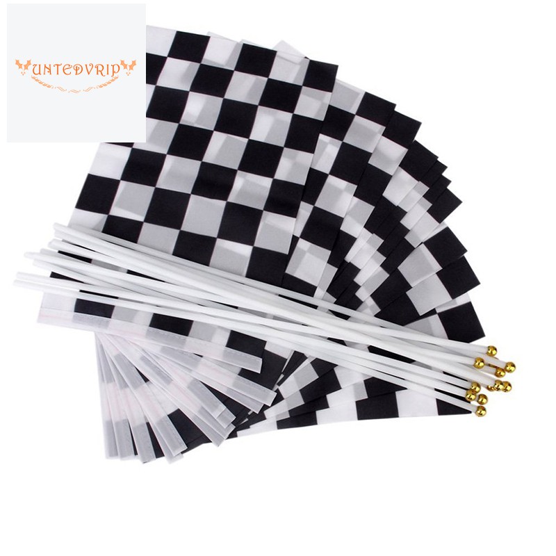 12 pcs. Fluted Formula 1 F1 Racing Banner Hand Waving Flags (Black ...