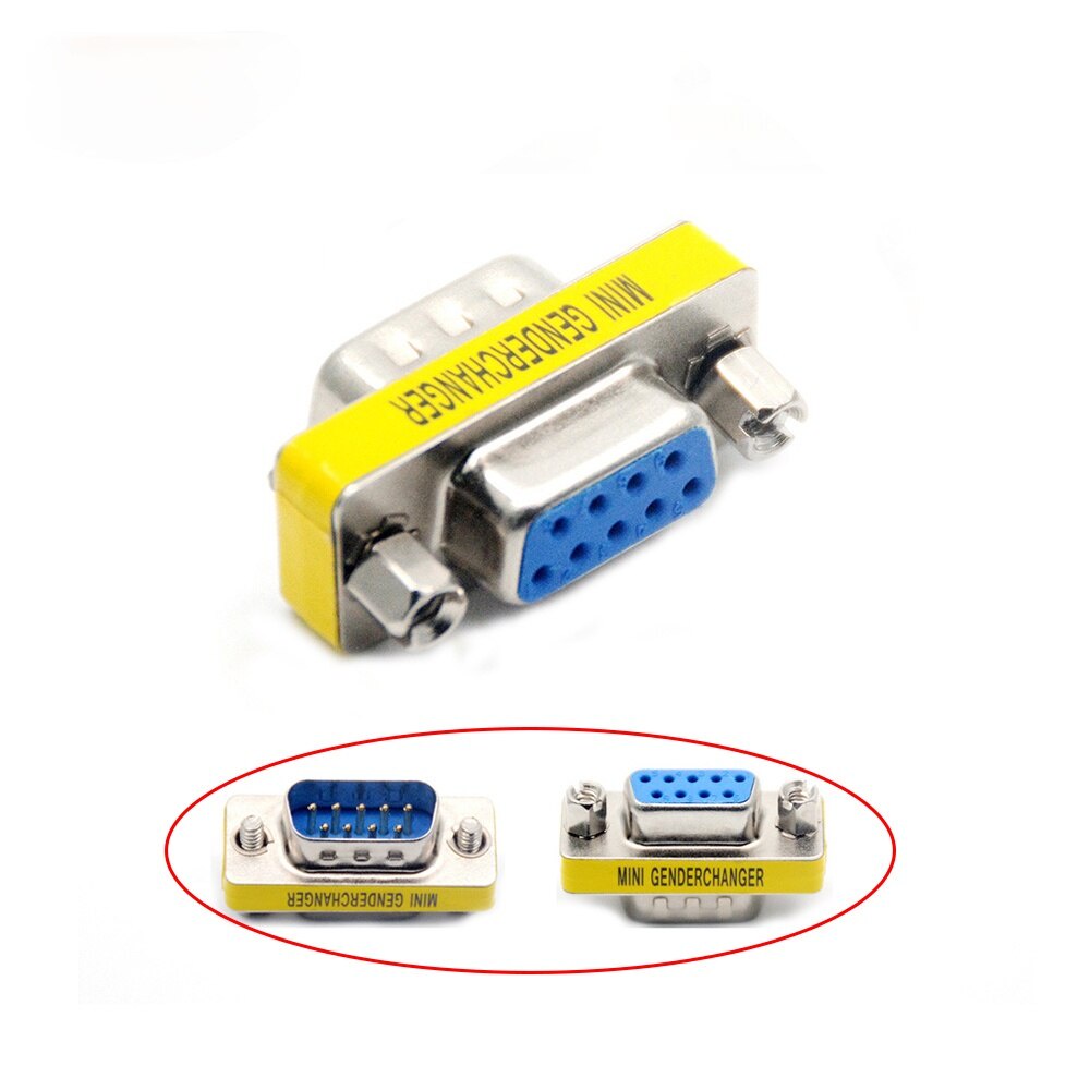 D-Sub DB9 9Pin Male to Male/Female to Female/Male to Female Mini Gender ...