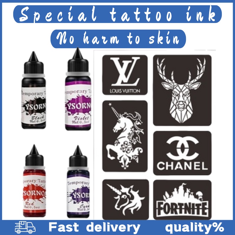 4 Color Tattoo Kit Tattoo Ink DIY Tattoos Temp Tattoos sticker Free ...