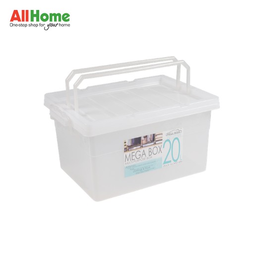 MEGABOX Storage Box with Handle (Trans Clear, Trans Blue) 20L | Shopee ...
