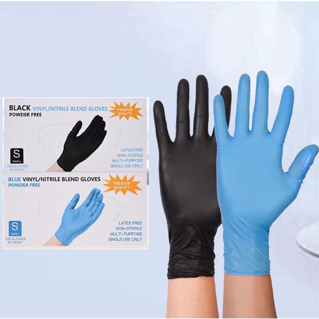100pcs / box black clean food grade gloves black gloves for cooking ...