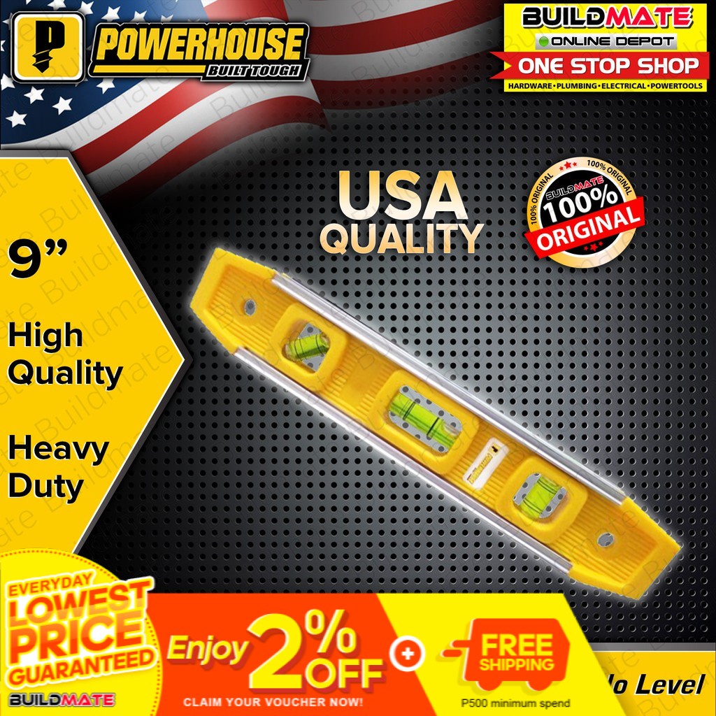 Buildmate x POWERHOUSE Magnetic Torpedo Level 9" PHHT | Shopee Philippines