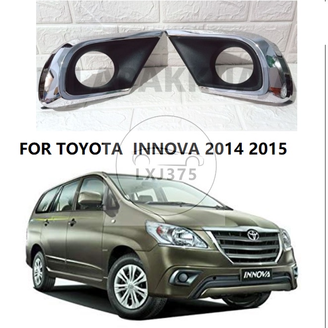 1PAIR For TOYOTA INNOVA 2014 2015 CHROME Fog Light Cover Front Bumper ...